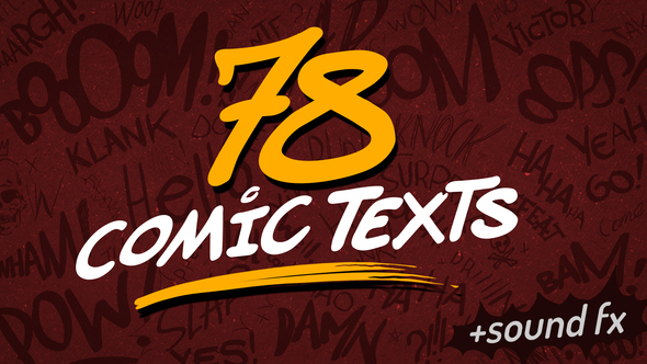 Comic Texts FX Pack, Motion Graphics | VideoHive